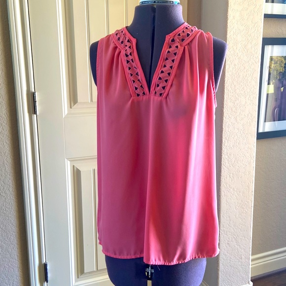 Tops | Cool Peach Sleeveless Blousetop | Poshmark